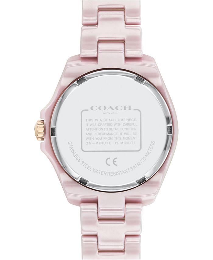 COACH Women's Preston Pink Ceramic Bracelet Watch 32mm - Macy's