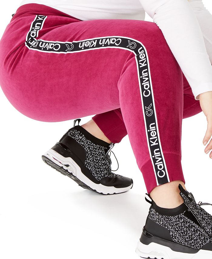 Calvin Klein Plus Size Logo Jogging Pants - Macy's