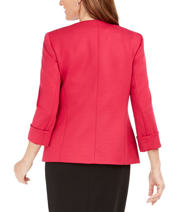 Kasper Collarless 3 4 Sleeve Blazer Macys