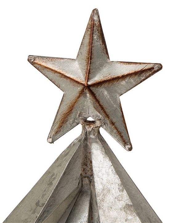 Glitzhome 18" H Galvanized Metal Christmas Table Tree Decor & Reviews ...