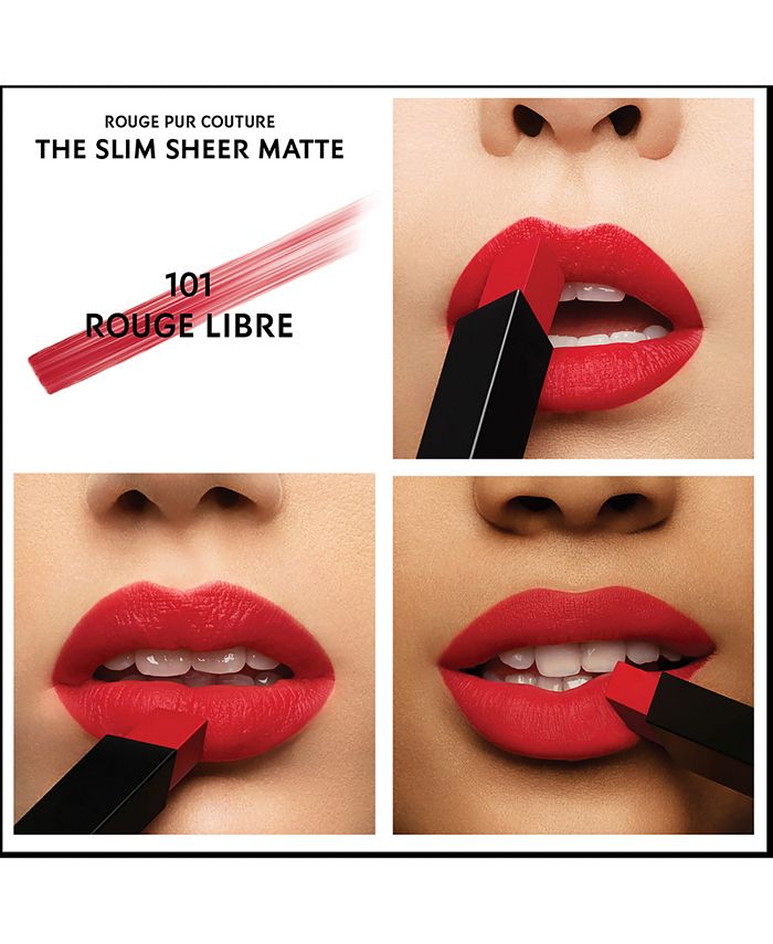 Yves Saint Laurent Rouge Pur Couture The Slim Sheer Matte Lipstick & Reviews - Makeup - Beauty ...