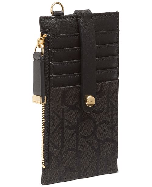 Calvin Klein Signature Card Case & Reviews - Handbags & Accessories ...