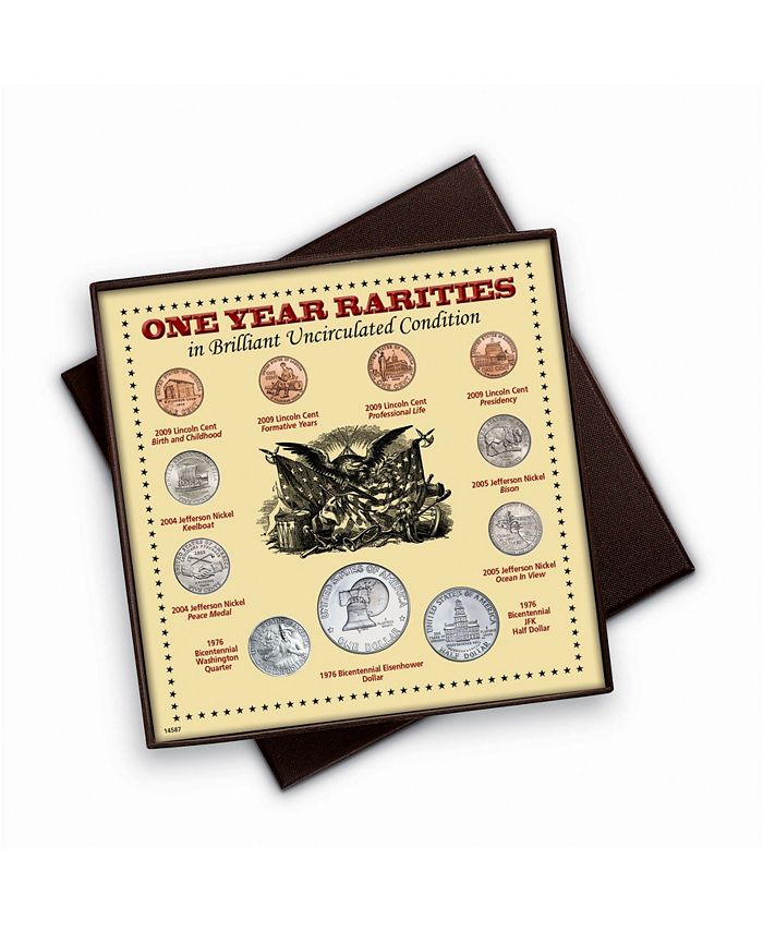 American Coin Treasures One Year Rarities Eleven Coin Display Boxed Set ...