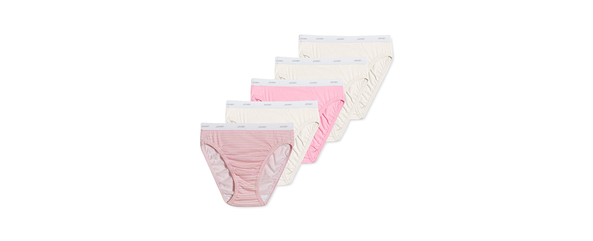 Jockey Womens 5-Pk. Cotton French Cut Brief 1744 - Siena Sunset Assorted