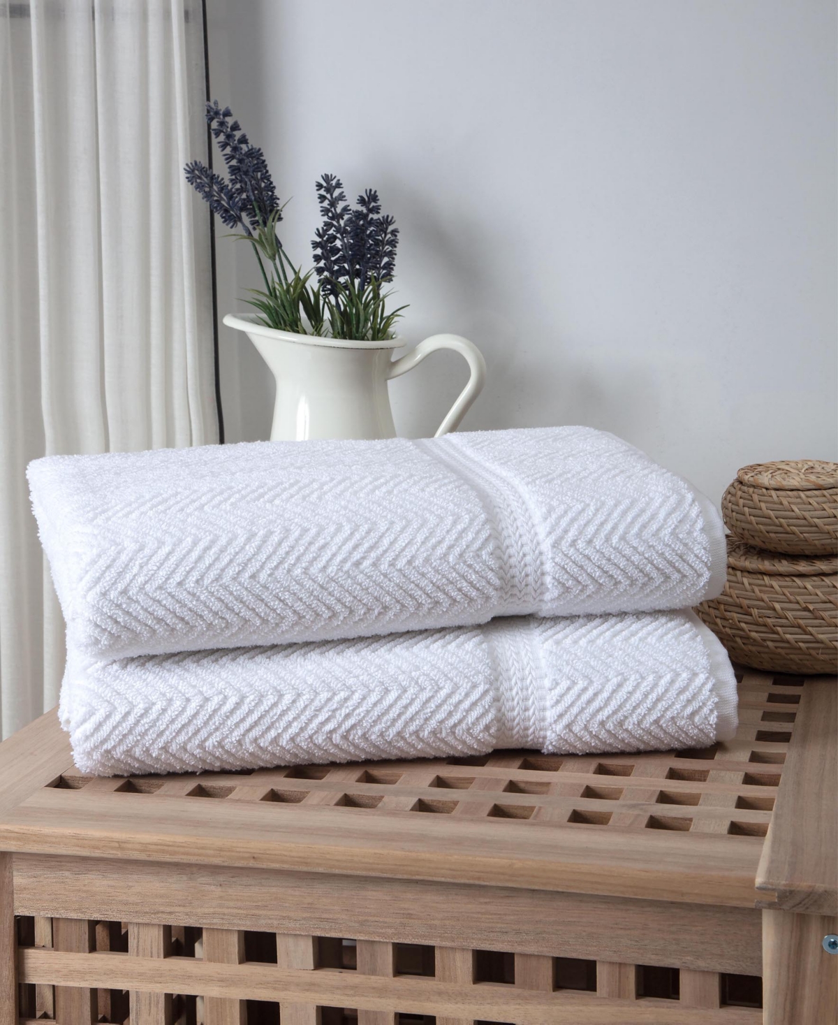 Click here for Ozan Premium Home Maui 2-Pc. Bath Towel Set - Whit... prices