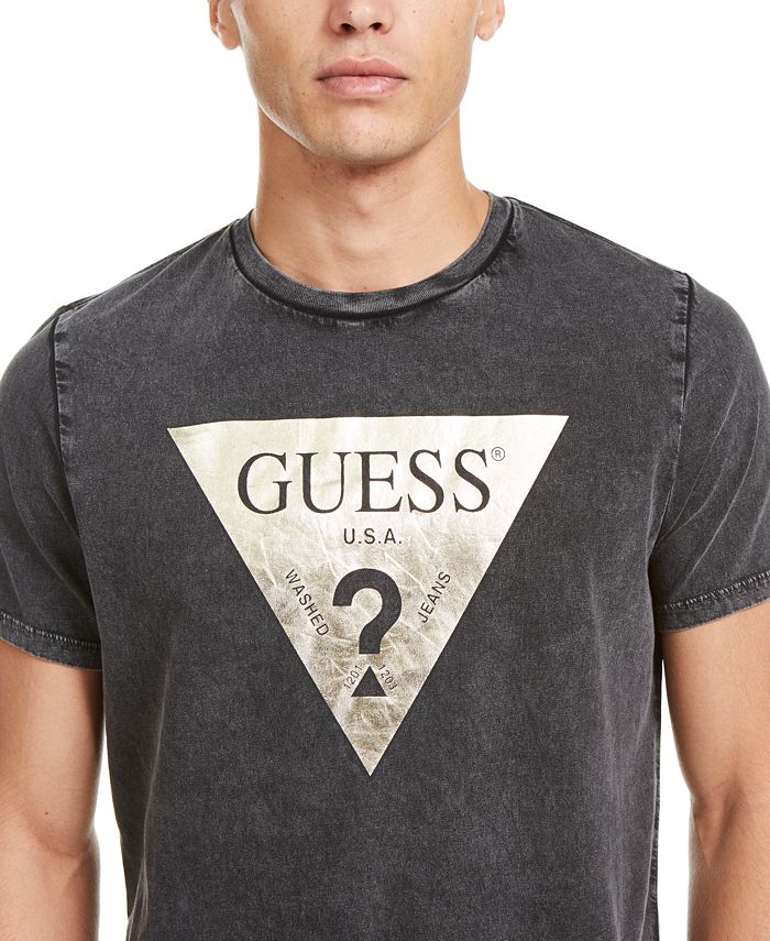 GUESS Men's Washed Logo T-Shirt - Macy's
