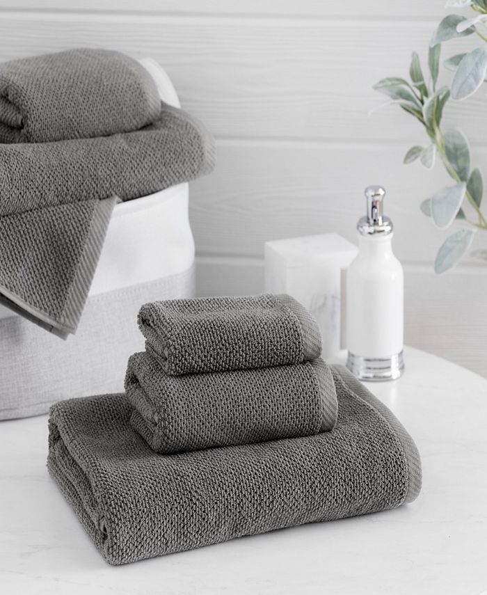 Welhome Textured Franklin 6-Pc. Cotton Towel Set & Reviews - Bath ...