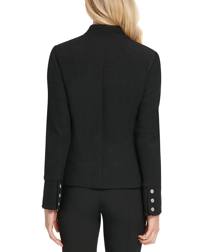 DKNY Stand-Collar Double-Breasted Military Jacket - Macy's