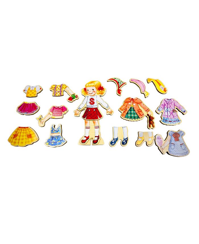 T S Shure Sweet Hearts Wooden Magnetic Dress Up Dolls Macys