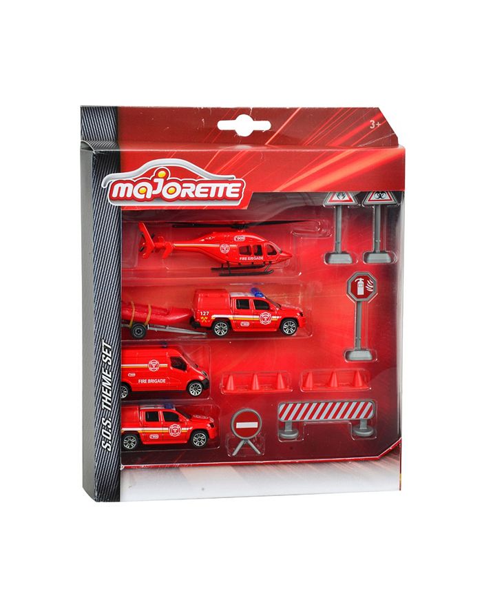 Dickie Toys HK Ltd Dickie Toys Majorette SoS Theme Set, Fire Version ...