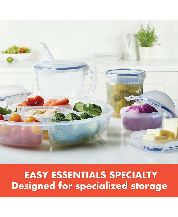 Lock n Lock Easy Essentials Specialty Divided 77-Oz. Snack Container ...