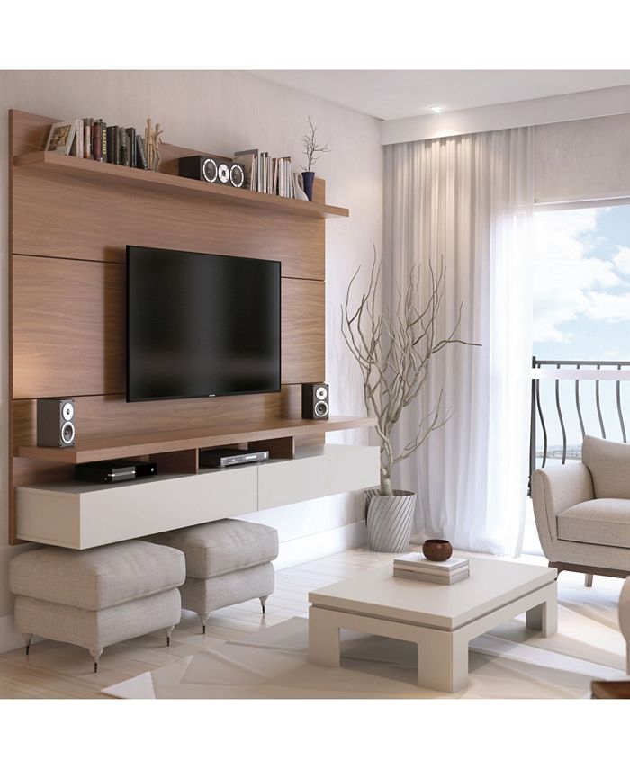 Manhattan Comfort City 2.2 Floating Wall Theater Entertainment Center ...