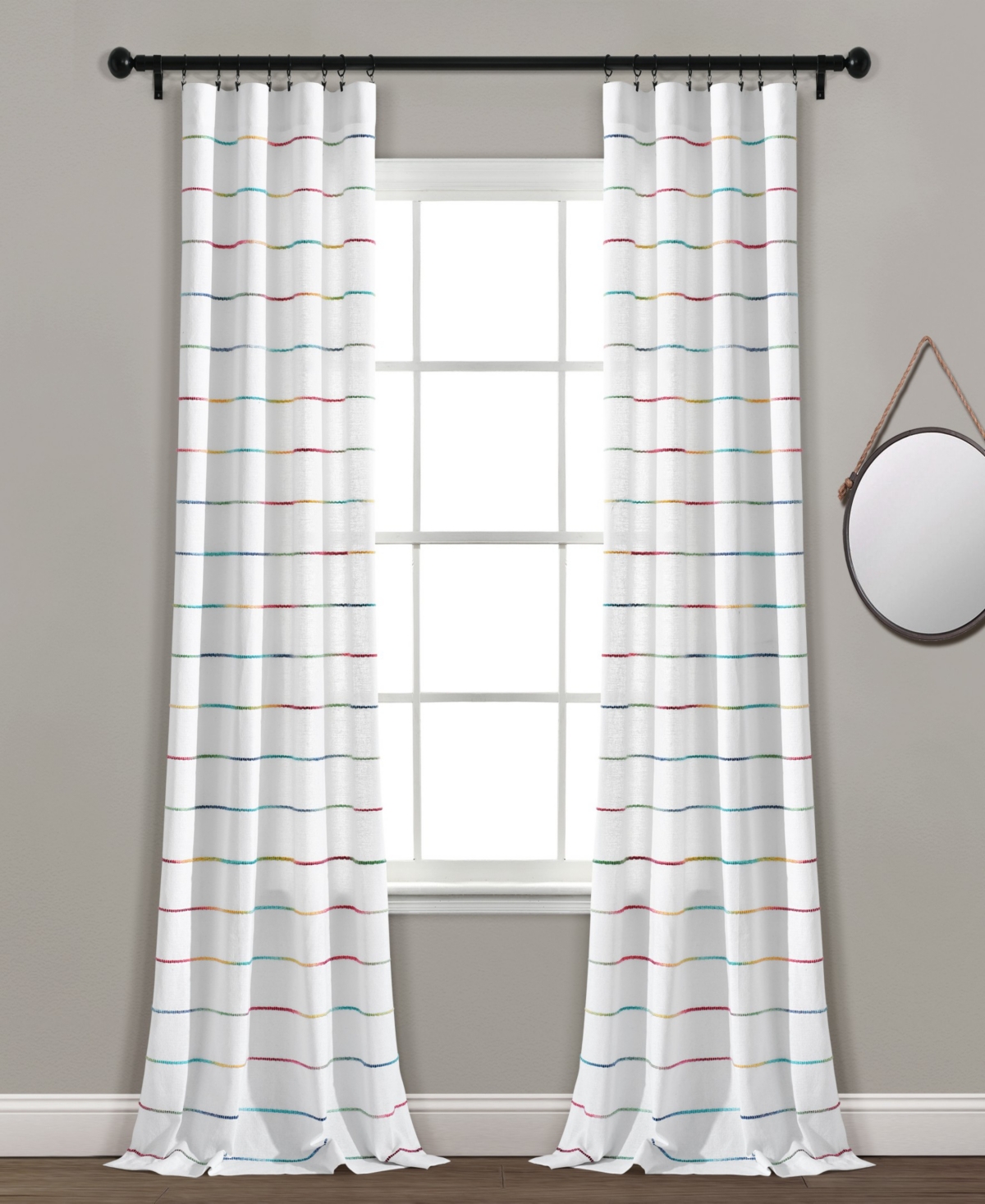 Click here for Lush Decor Ombre Stripe Yarn Dyed Cotton Window Cu... prices