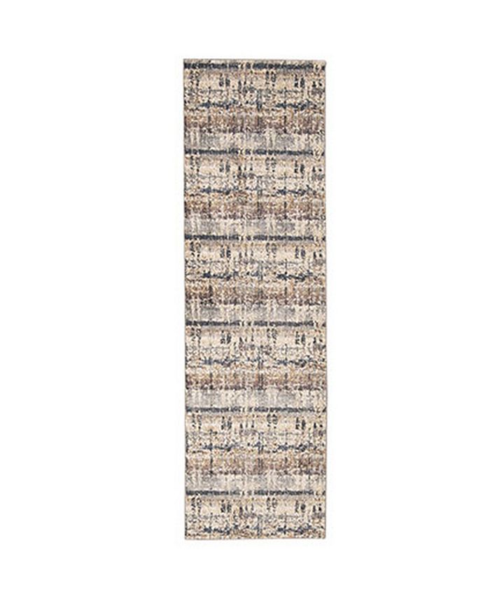 Scott Living Expressions Kaleidoscopic Denim 2'4" x 7'10" Runner Rug ...
