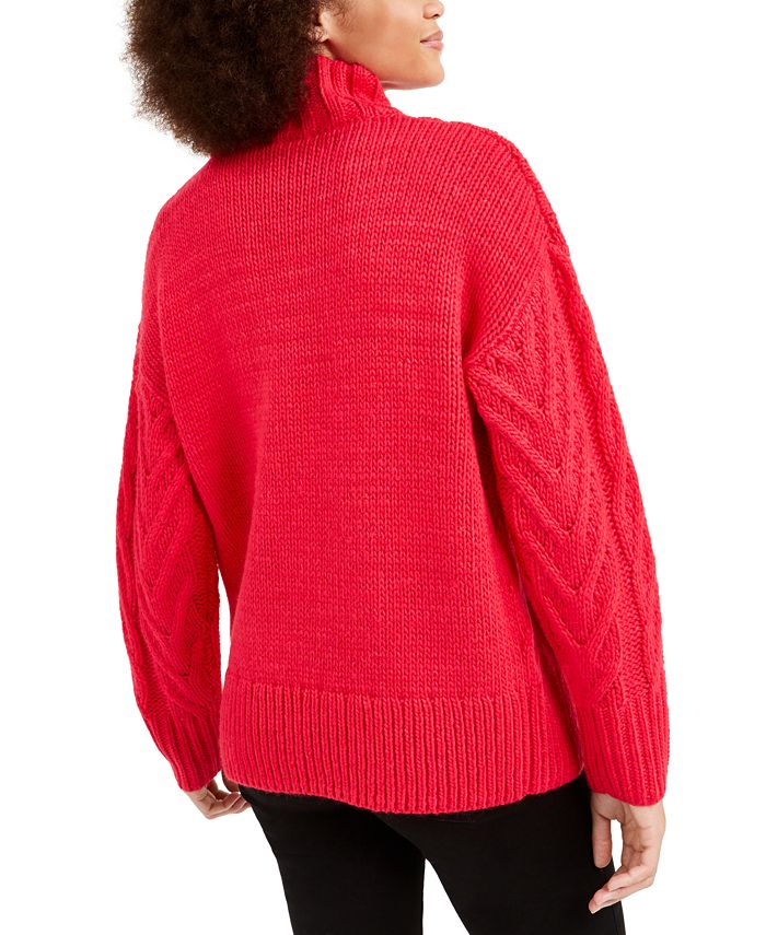 French Connection Cable-Knit Sweater - Macy's