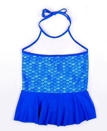 Fin Fun Girls Scale-Print Peplum Tankini Top - Macy's
