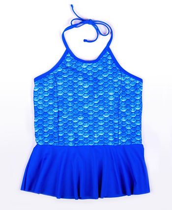 Fin Fun Girls Scale-Print Peplum Tankini Top - Macy's
