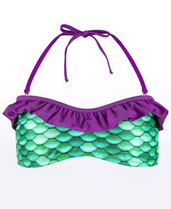 Fin Fun Mermaid Scale-Print Bandeau Bikini Top - Macy's