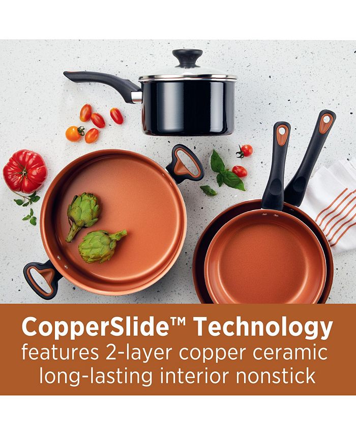 Farberware Glide Copper Ceramic 12-pc. Cookware Set - Macy's