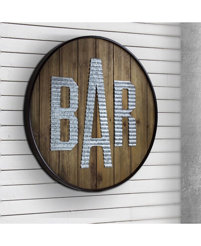 Crystal Art Gallery American Art Decor Rustic Bar Wood Galvanized Sign ...