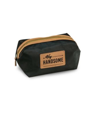 Bey-Berk Hey Handsome Performance Nylon Dopp Kit with Saddle Accents ...