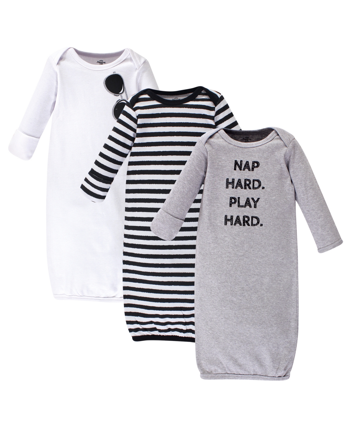Little Treasure Baby Boys Treasure Cotton Lounging Gowns - Multi