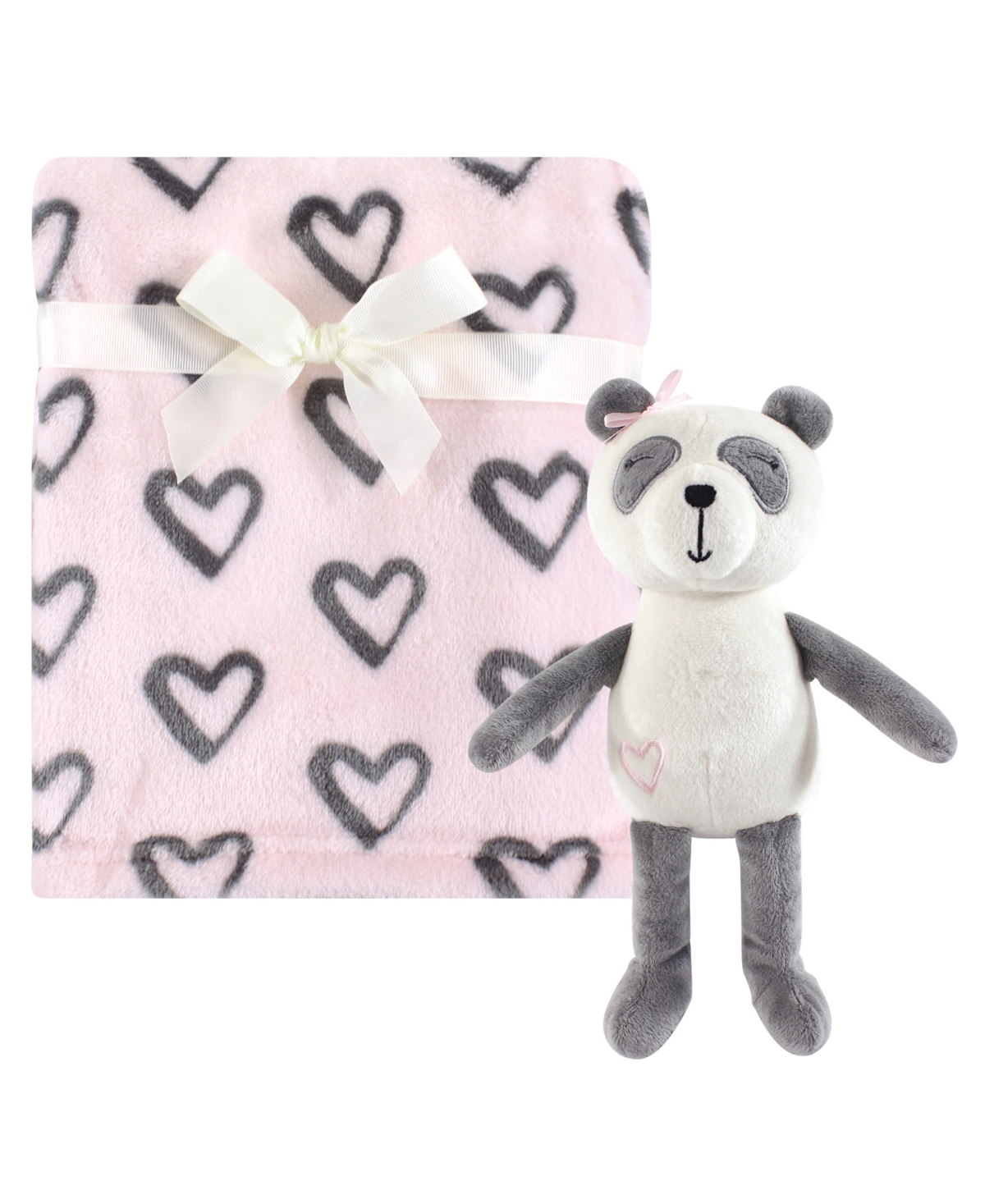 Click here for Hudson Baby Girls Plush Blanket with Toy - Pink Pa... prices