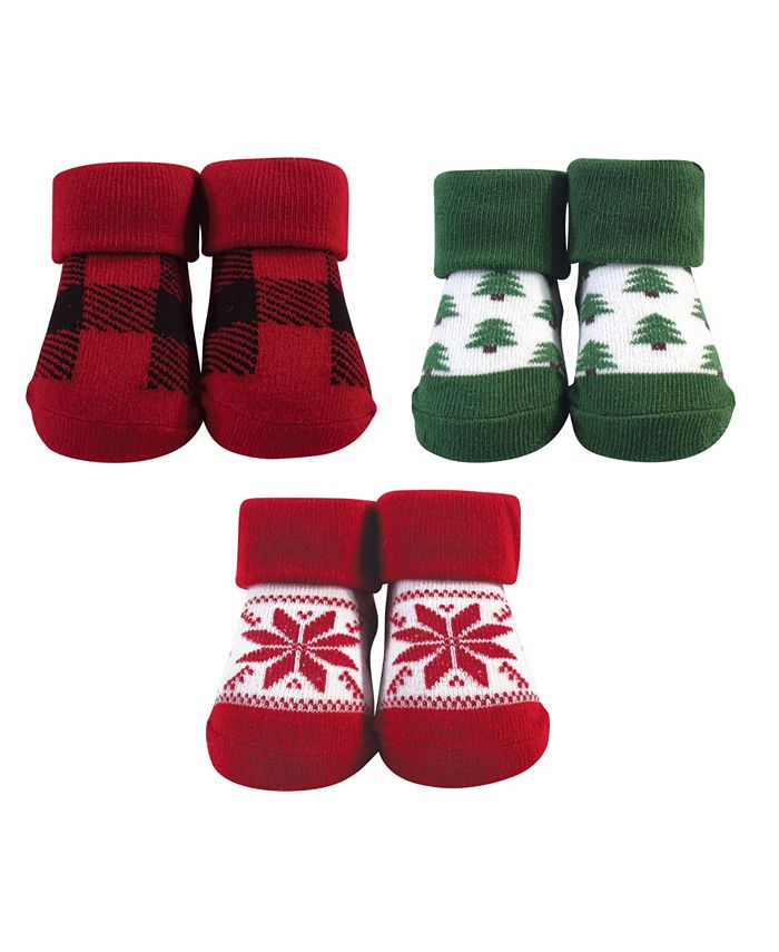 Hudson Baby Baby Boy Christmas Socks 3 Piece Gift Set - Macy's