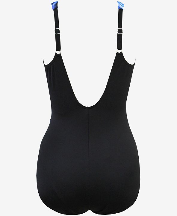 Miraclesuit Plus Size Lynx Lazuli Printed Oceanus Tummy Control One ...