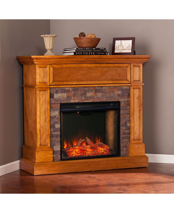 Southern Enterprises Warrington Faux Stone Alexa-Enabled Corner ...