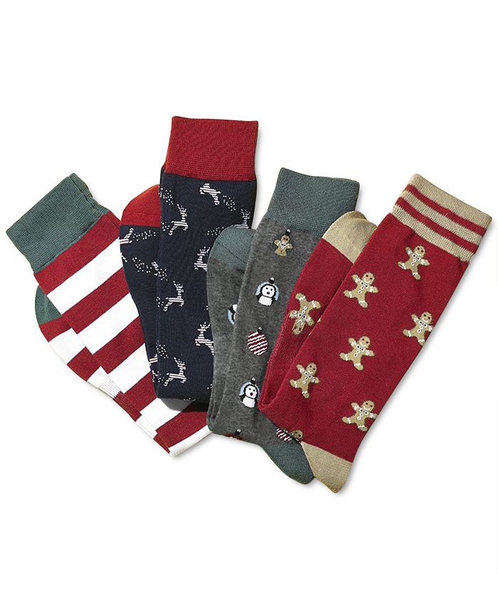 Bar III Men's Reindeer Socks, Created for Macy's - Macy's