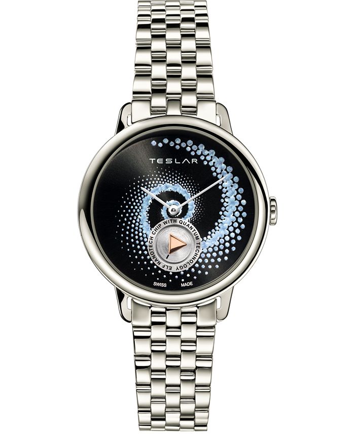 Teslar Women's Swiss Fibonacci Stainless Steel Bracelet Watch 36mm - Macy's