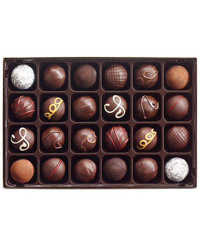 Godiva 24-Piece Dark Chocolate Truffles Gift Box - Macy's