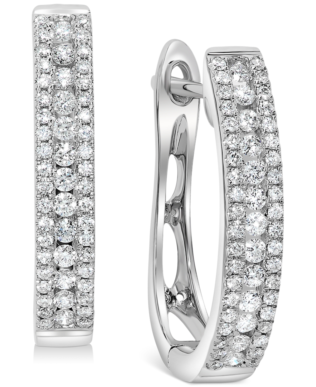 Click here for Diamond Small Triple Row Hoop Earrings (1/2 ct. t.... prices
