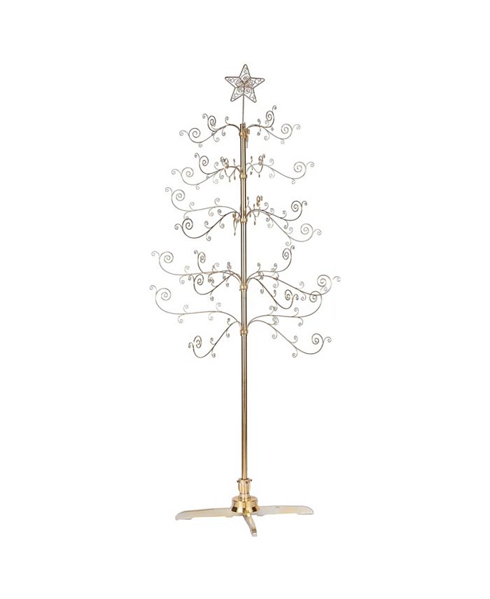 Kurt Adler 7-Foot Revolving Gold Metal Tree - Macy's