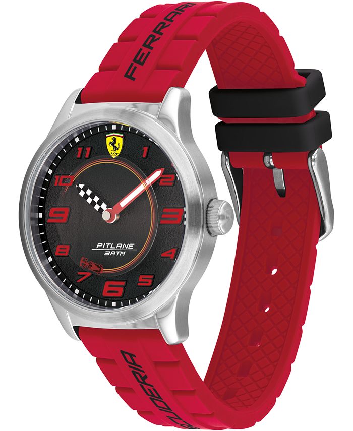 Ferrari Kid's Pitlane Red Silicone Strap Watch 34mm & Reviews - All ...