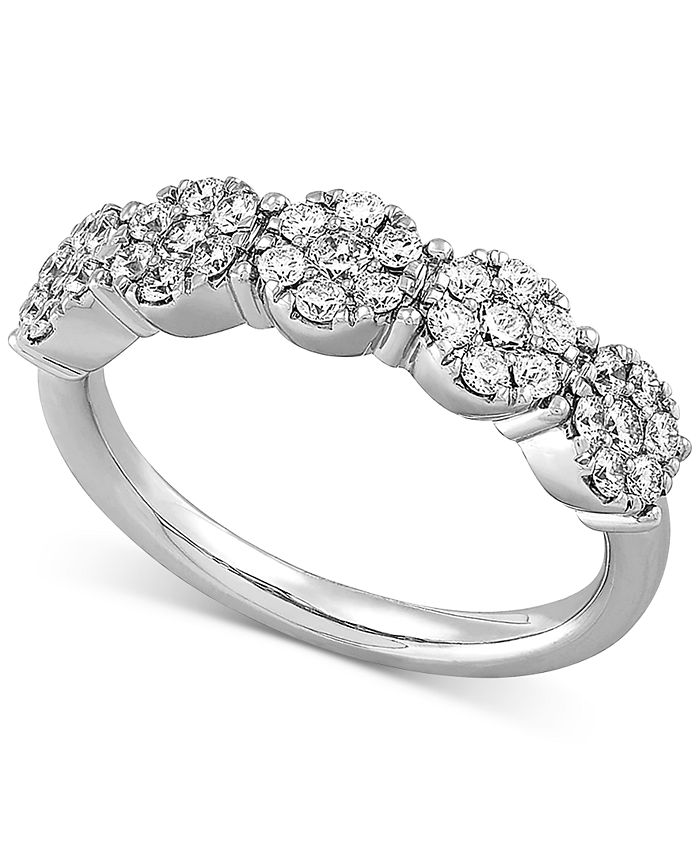 Forever Grown Diamonds Lab Created Diamond Cluster Statement Ring (3/4 ...