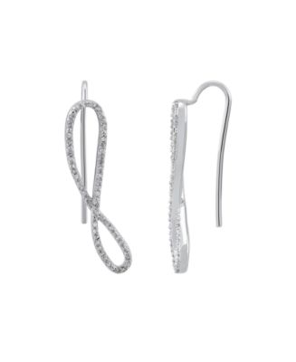 Diamond (1/6 ct. t.w.) Infinity Ear Crawler in Sterling Silver - Macy's