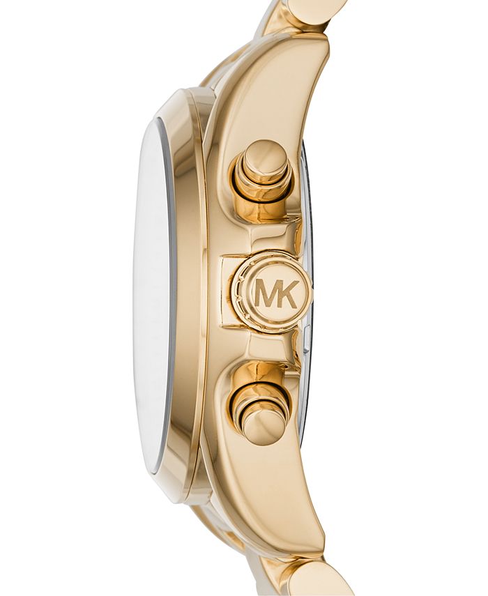 Michael Kors Women's Mini Bradshaw Gold-Tone Stainless Steel Bracelet ...