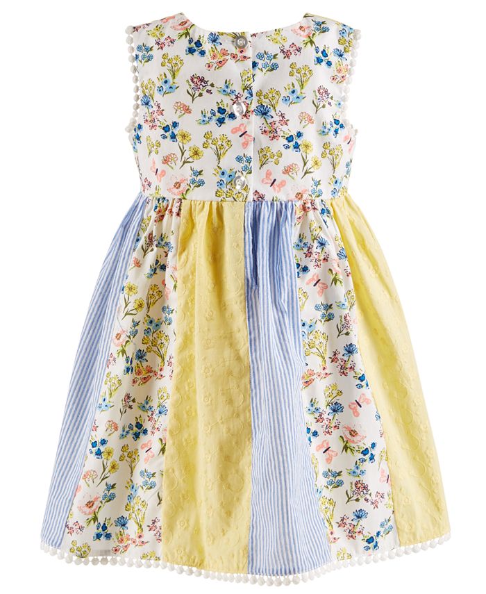 Blueberi Boulevard Toddler Girls Mixed-Print Dress - Macy's