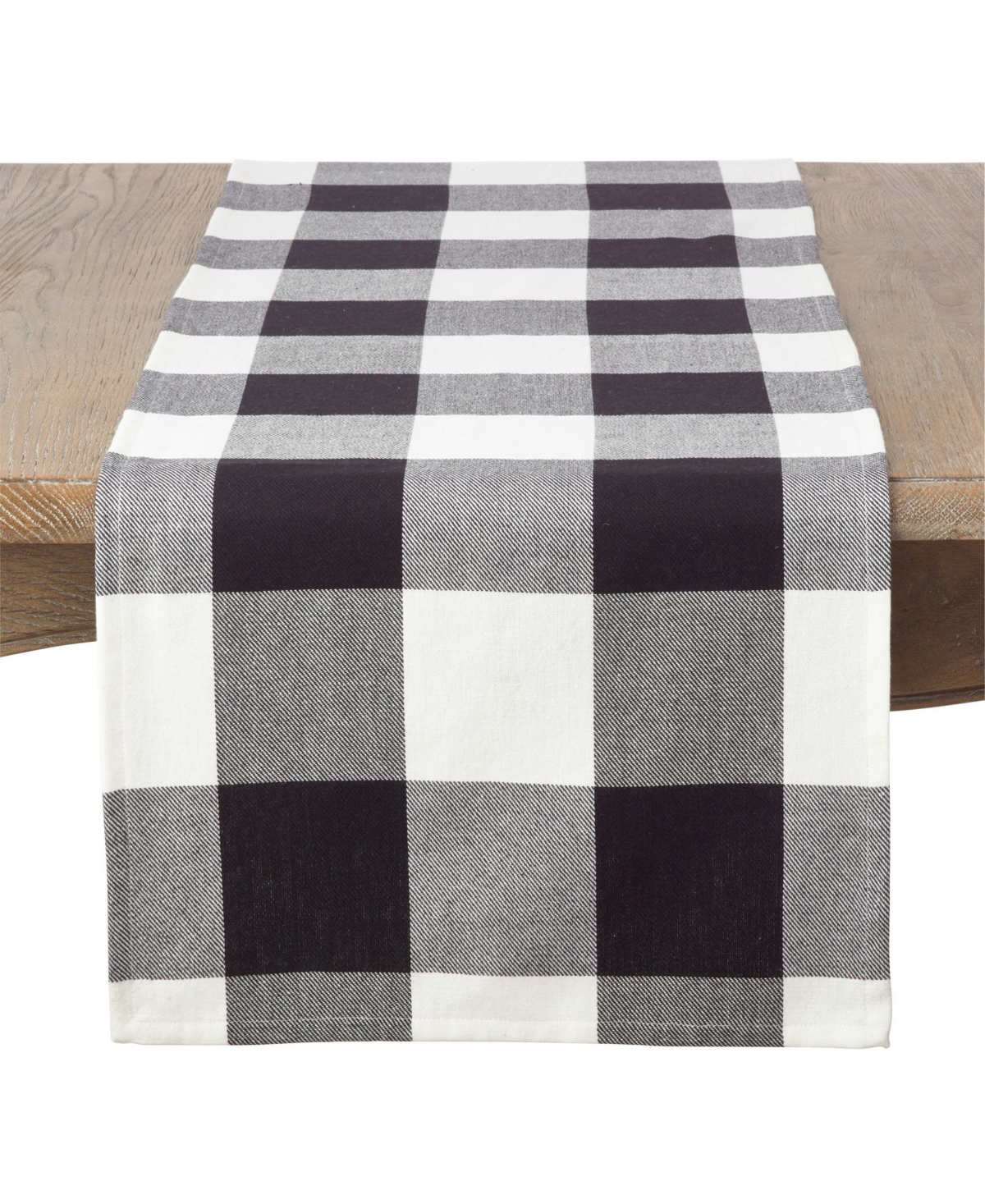 Click here for Saro Lifestyle Cotton Table Runner with Buffalo Pl... prices