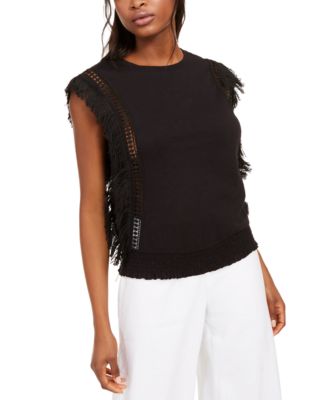 INC International Concepts Petite Fringed Tank Top, Created for Macy's ...