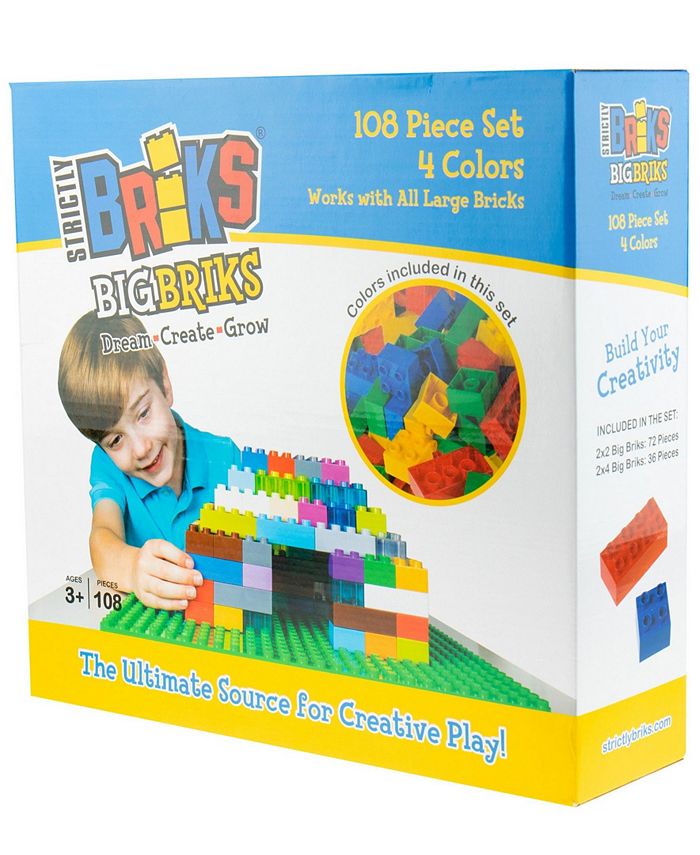 Strictly Briks Big Briks Construction Set - 108 Pieces - Macy's