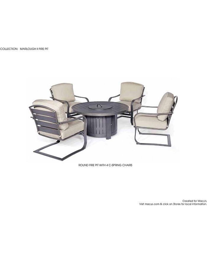 Agio CLOSEOUT! Marlough II Round Fire Pit, Created for Macy's - Macy's