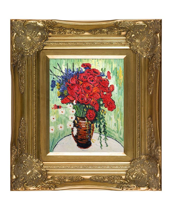 La Pastiche by Overstockart Vase with Daisies and Poppies by Vincent ...