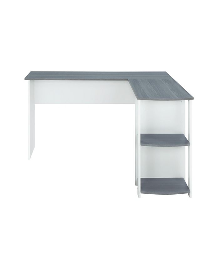 RTA Products Techni Mobili Modern L-Shaped Desk w/ Side Shelves - Macy's