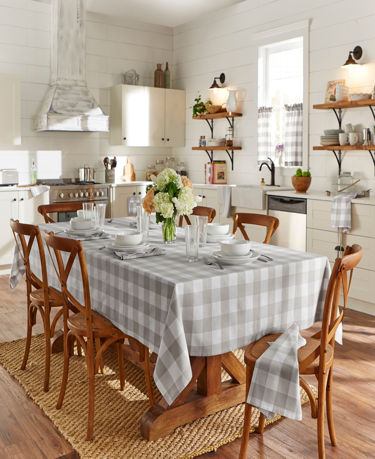 Click here for Elrene Farmhouse Living Buffalo Check Tablecloth... prices