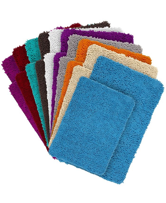 Baldwin Home 2 Piece Memory Foam Shag Bath Mat - Macy's