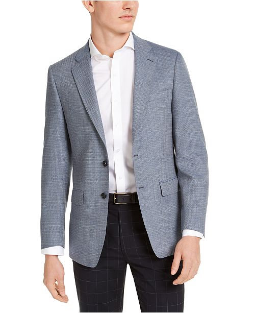 Calvin Klein Mens Slim-Fit Wool Sport Coat & Reviews - Blazers & Sport ...