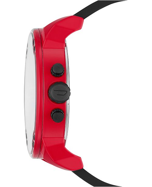 Diesel Men's Chronograph Mr. Daddy 2.0 Red Silicone Strap Watch 57mm ...